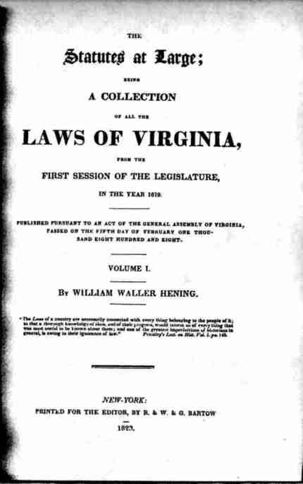The Virginia Killing Act of 1669: the Law That Made It Legal to Kill a ...